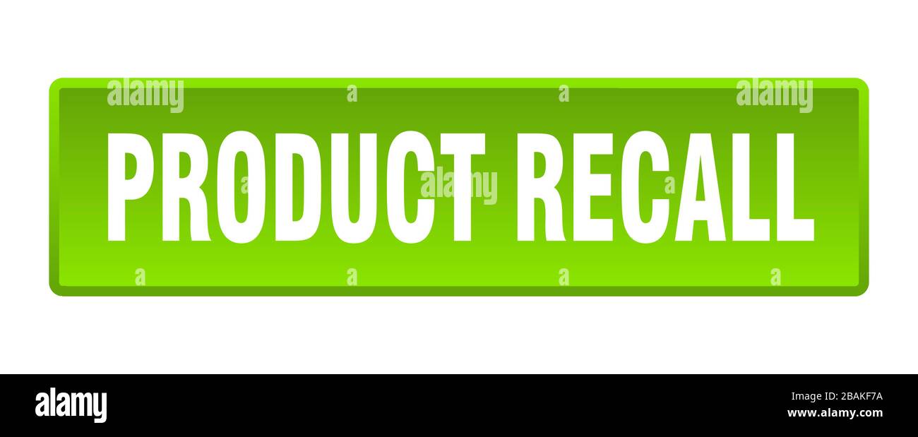 product recall button. product recall square green push button Stock ...