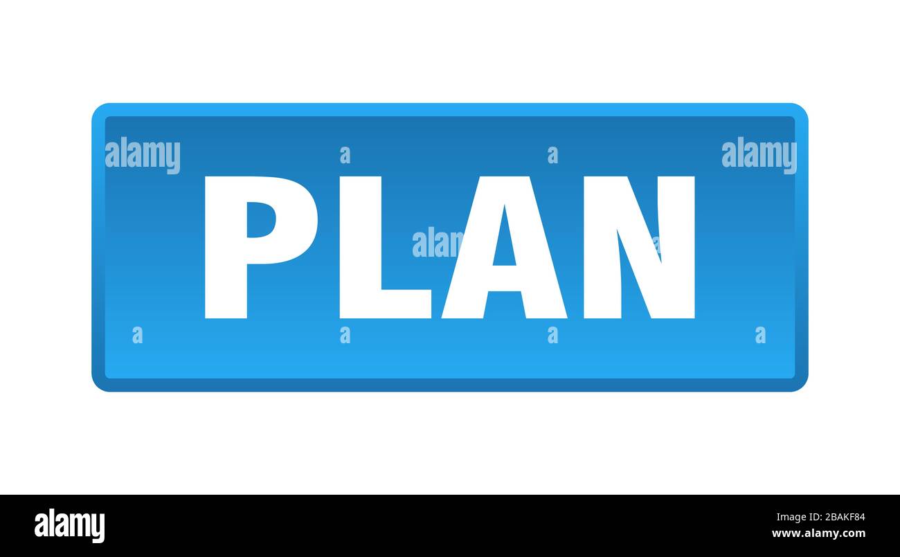 plan button. plan square blue push button Stock Vector Image & Art - Alamy
