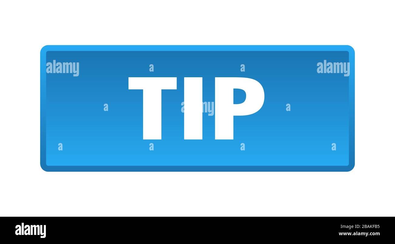 tip button. tip square blue push button Stock Vector Image & Art - Alamy
