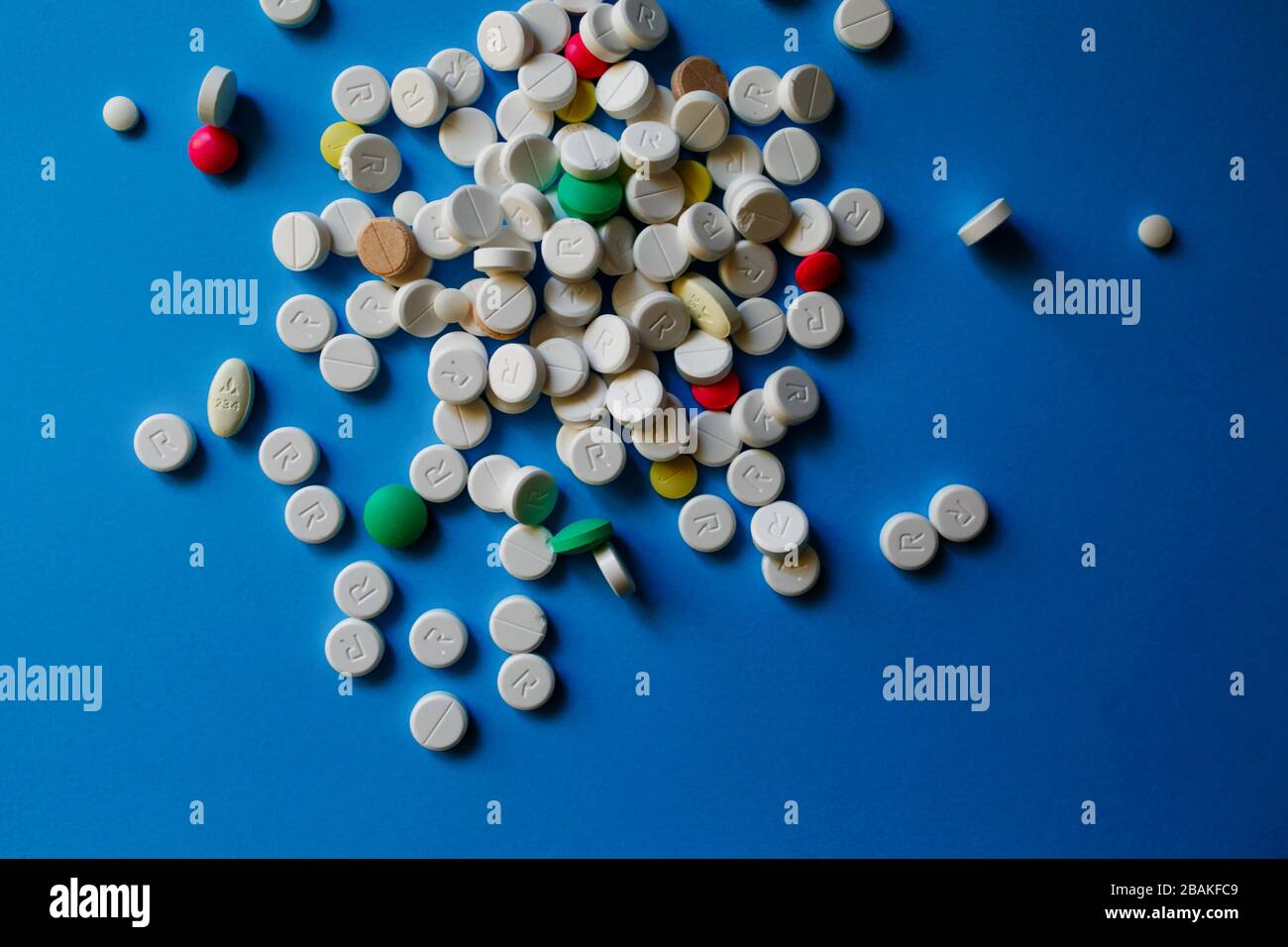 Assorted pharmaceutical medicine pills, tablets and capsules.Pills ...