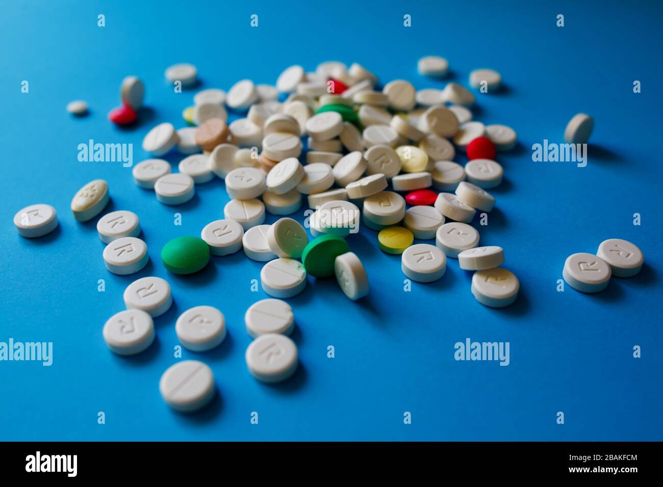 Assorted pharmaceutical medicine pills, tablets and capsules.Pills ...