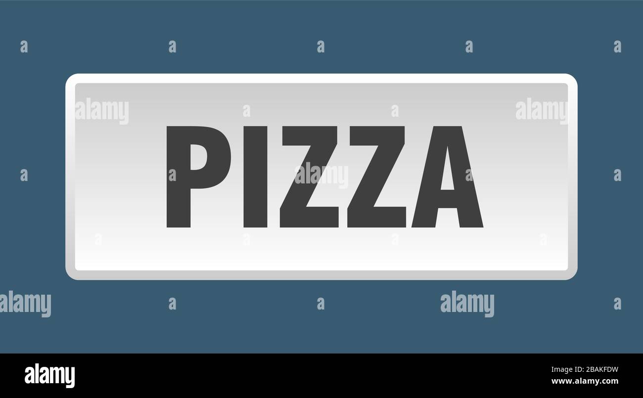 pizza button. pizza square white push button Stock Vector Image & Art ...