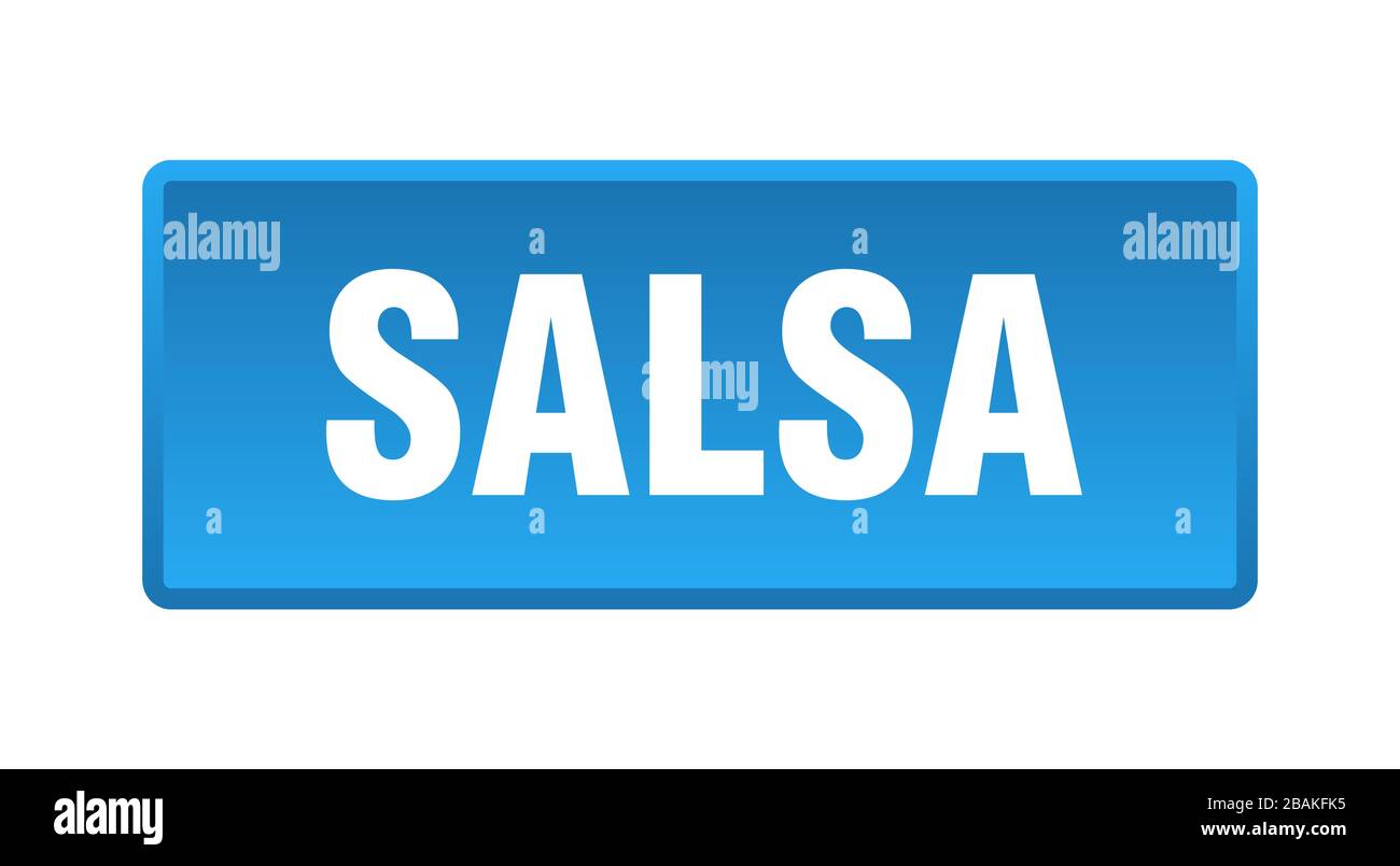 salsa button. salsa square blue push button Stock Vector Image & Art ...