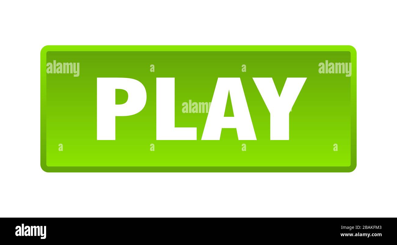 play button. play square green push button Stock Vector Image & Art - Alamy