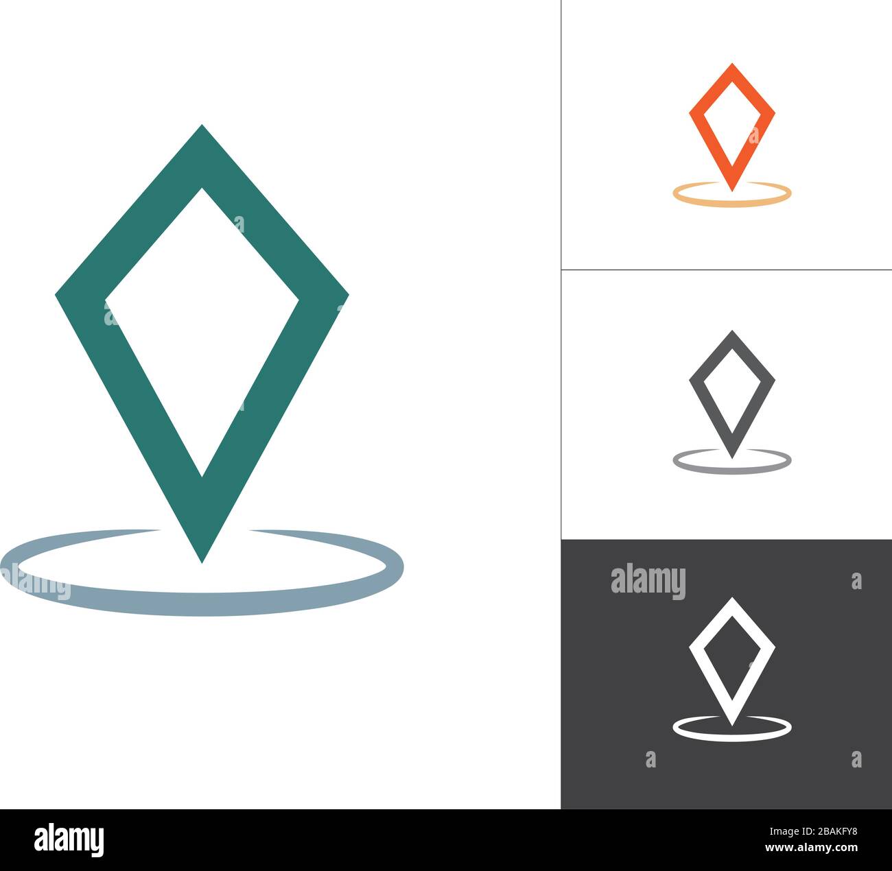 Triangle GPS Map Pointer Isolated Vector Illustration Icon. Map Pin ...