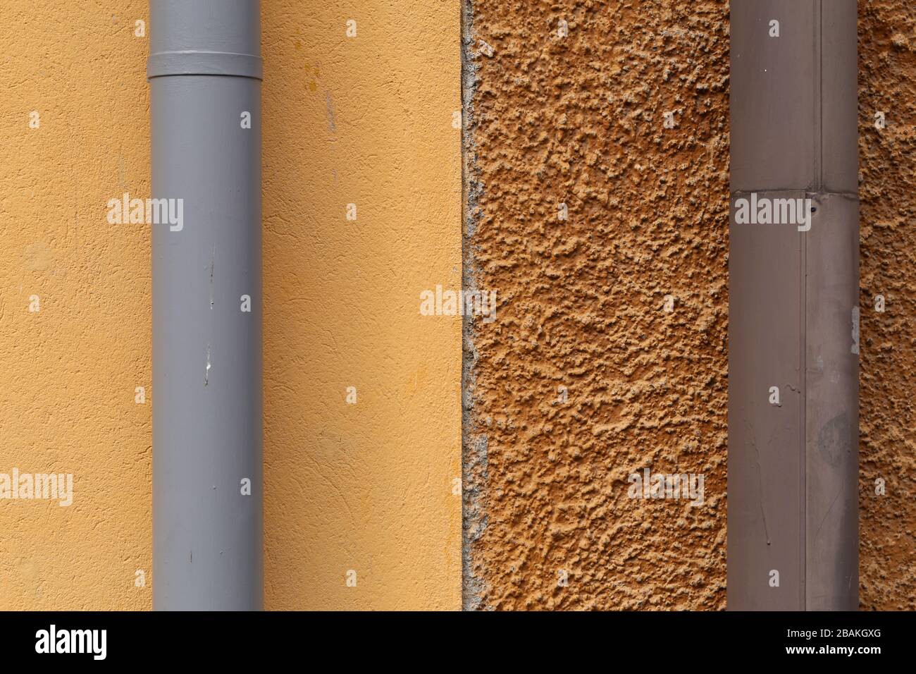 Gutter pipes photographed in Eira, downtown Helsinki Finland, June 2019 ...