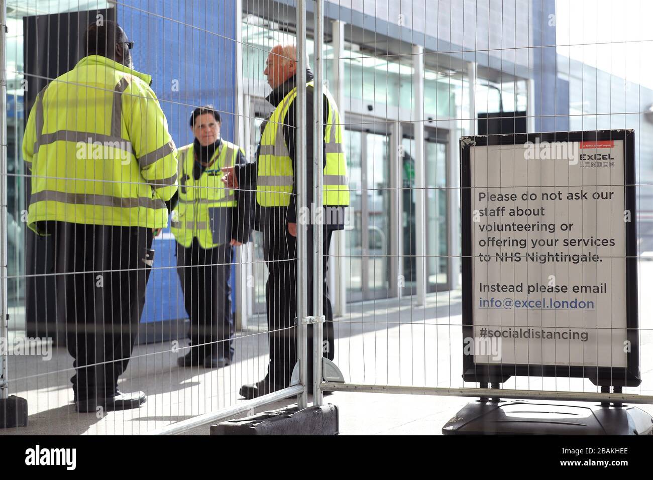 Security guards outside excel centre hi-res stock photography and ...