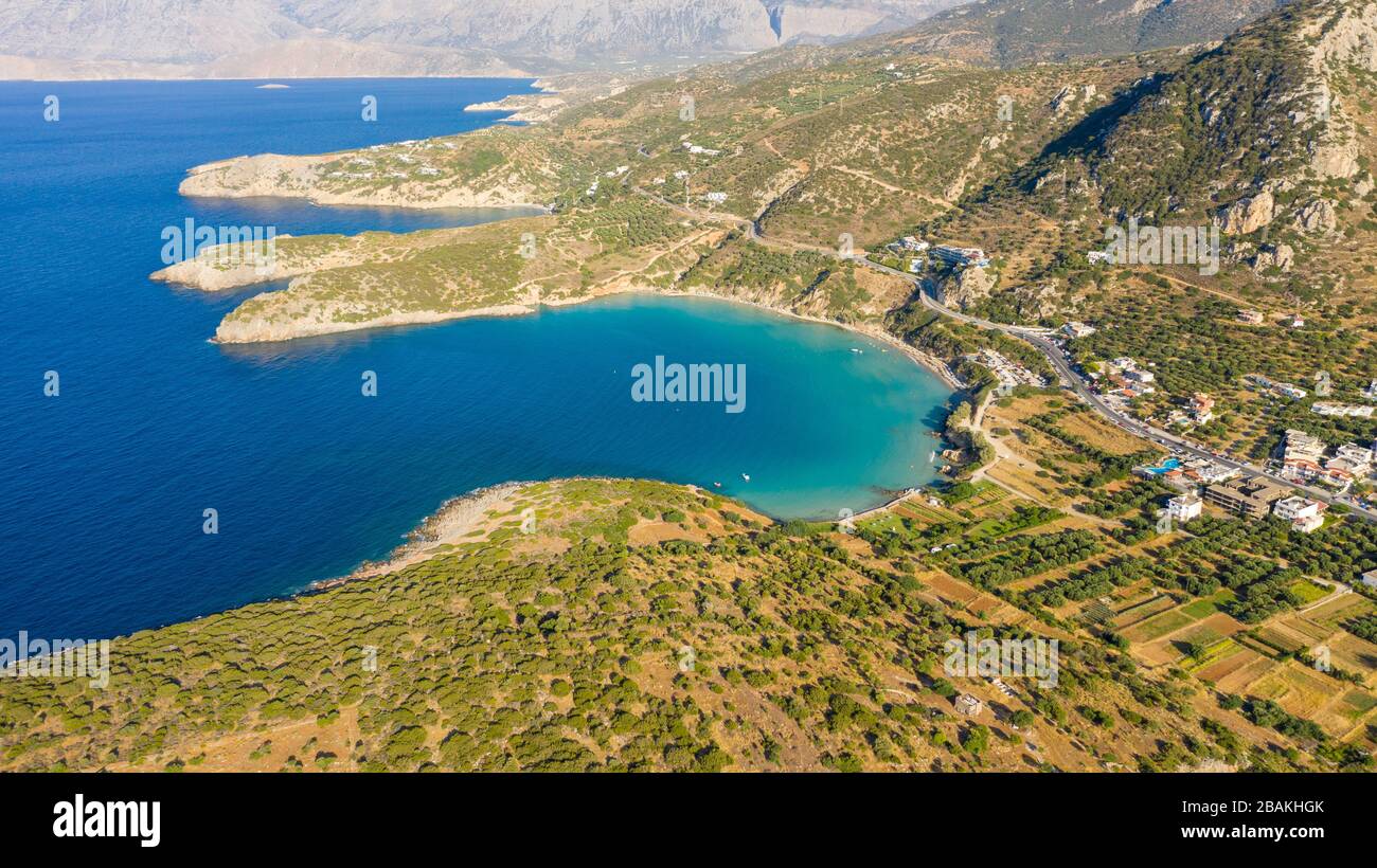 Aerial view of Kalydon Island, Crete, Greece Stock Photo - Alamy