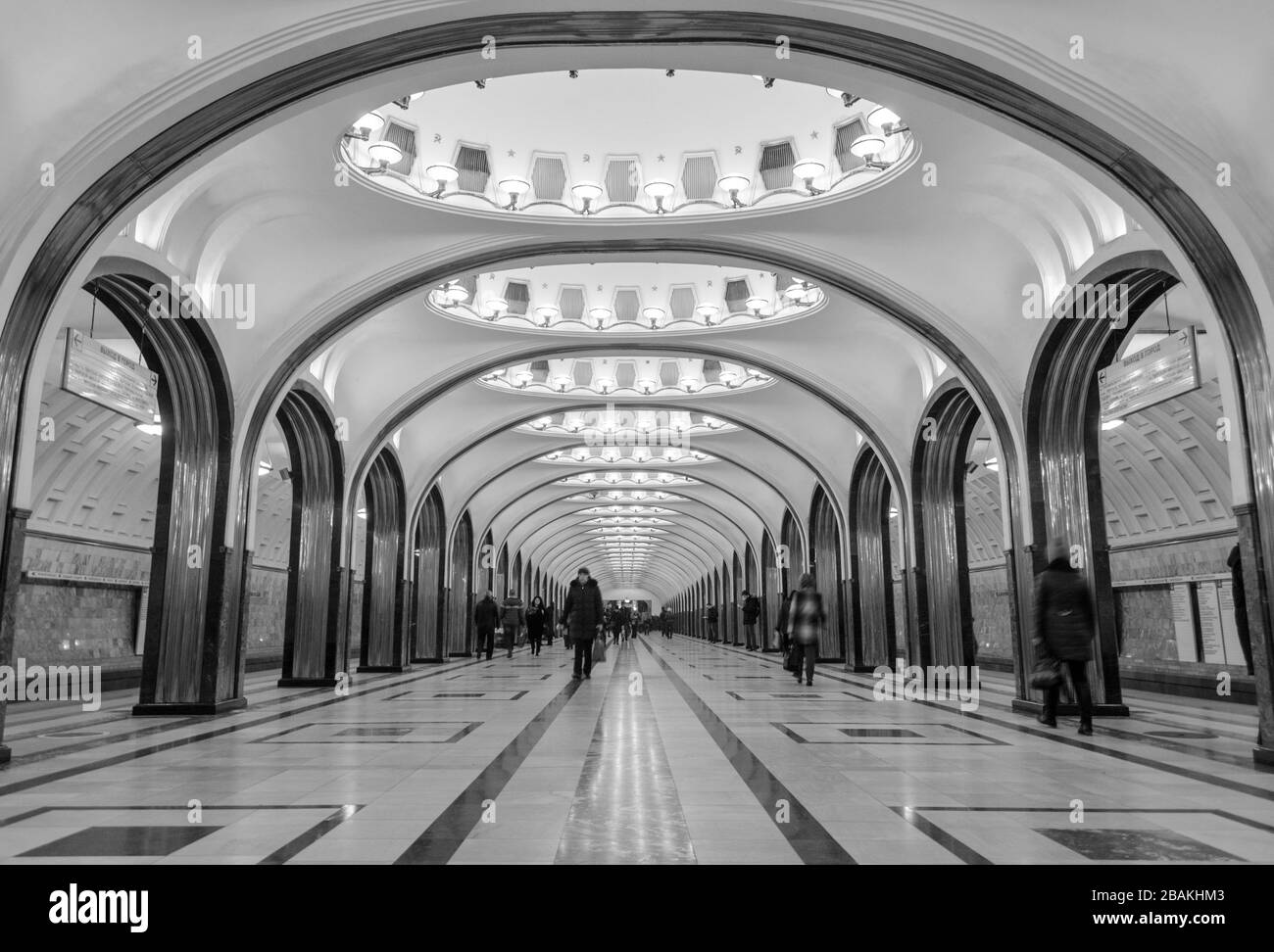 travelling the Moscow metro Stock Photo - Alamy