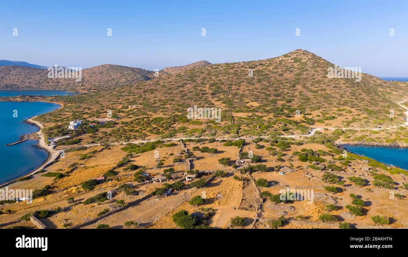 Aerial view of Kalydon Island, Crete, Greece Stock Photo - Alamy