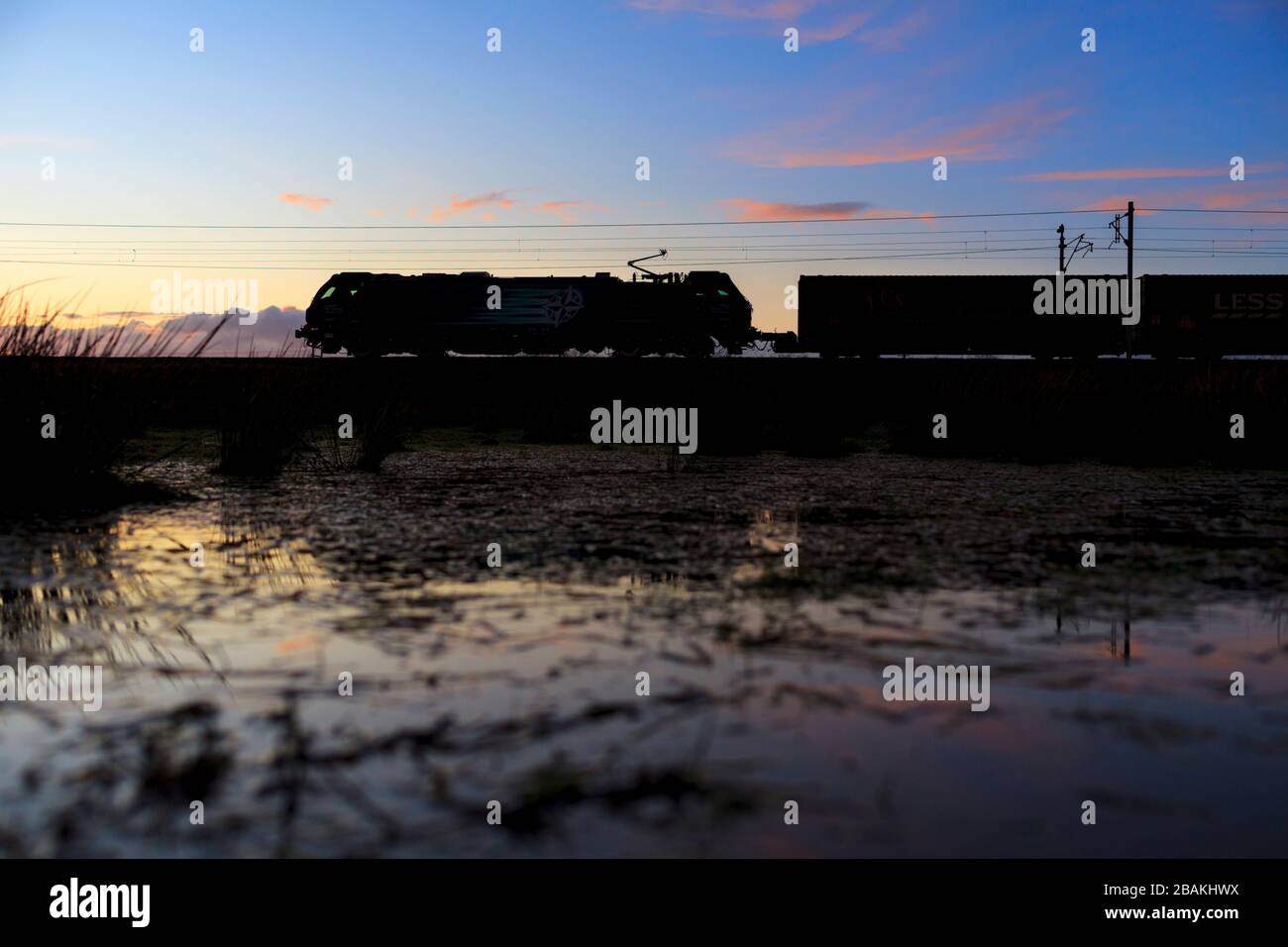 Direct rail Services Stadler class 88 electric locomotive hauling a ...