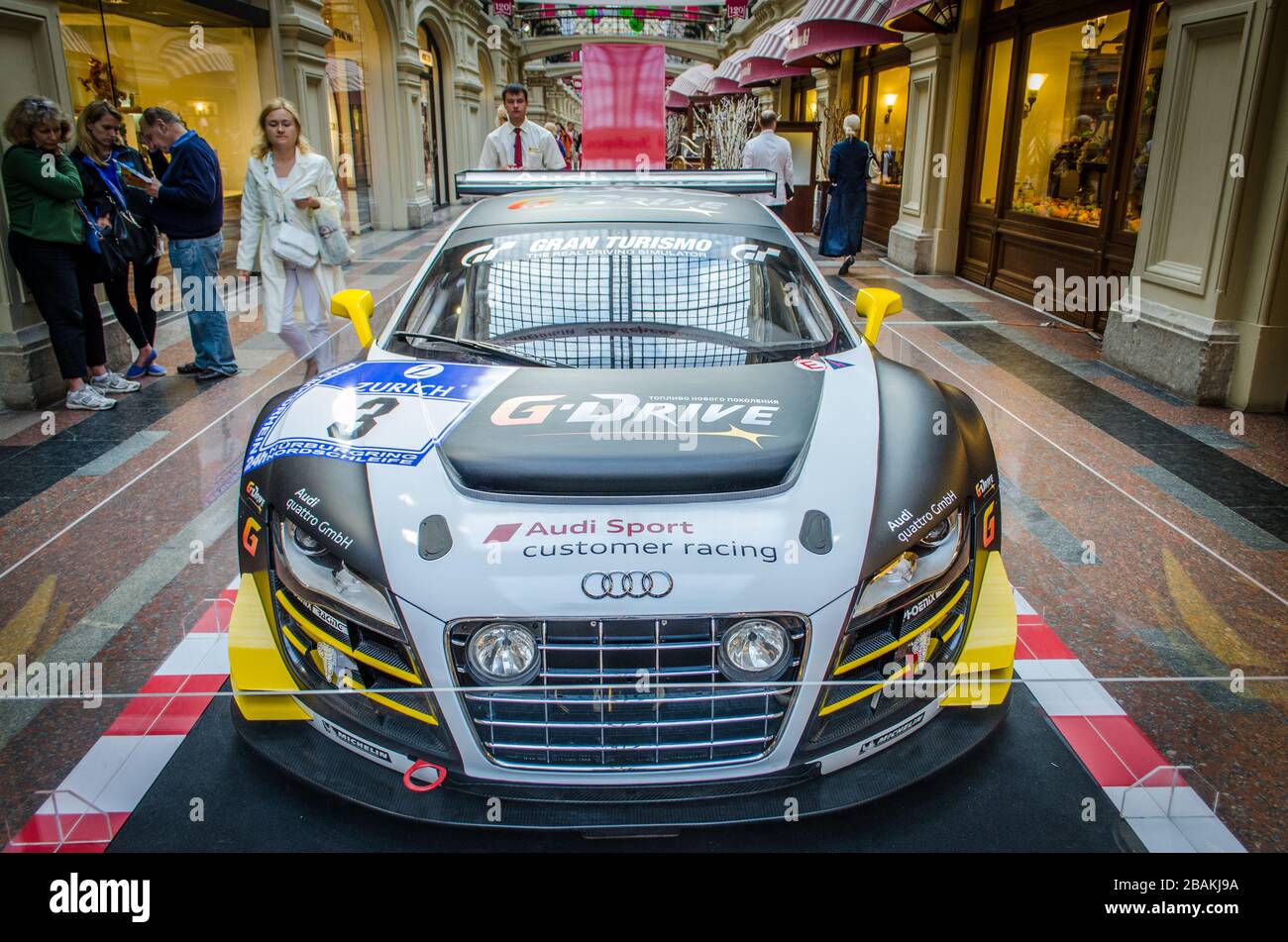 race cars in shop displays Stock Photo - Alamy