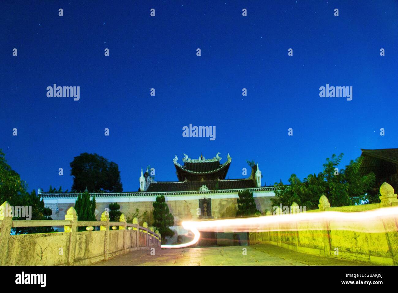 A temple in the night Stock Photo - Alamy