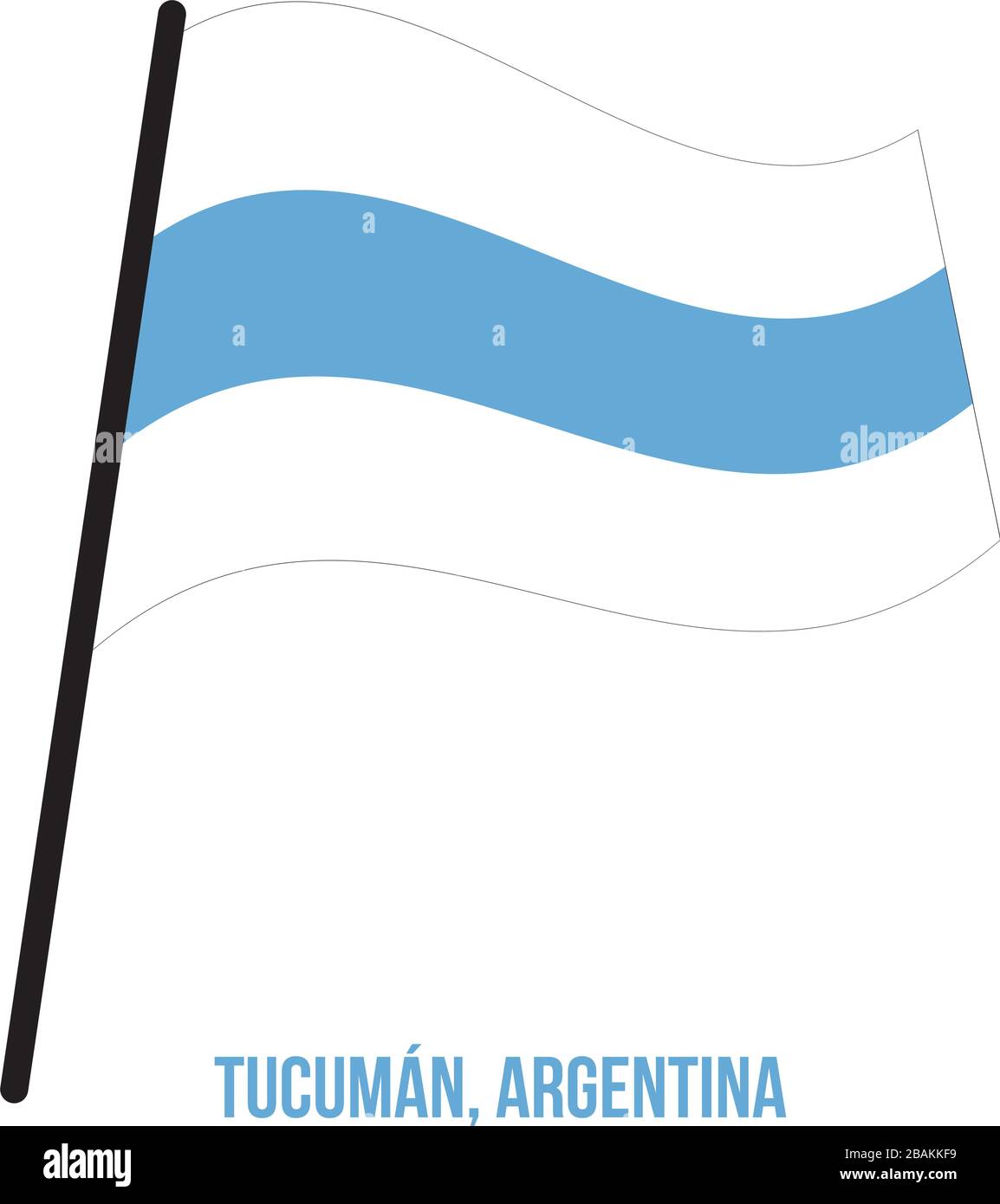 Tucuman Flag Waving Vector Illustration on White Background. Flag of ...