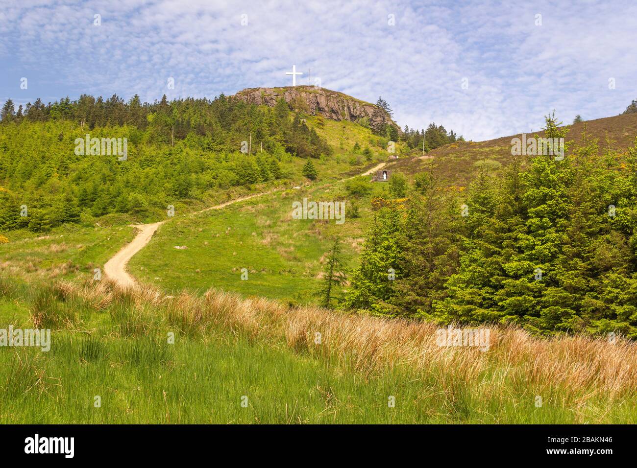 County Tipperary landscape near Templemore with a picturesque hill with ...
