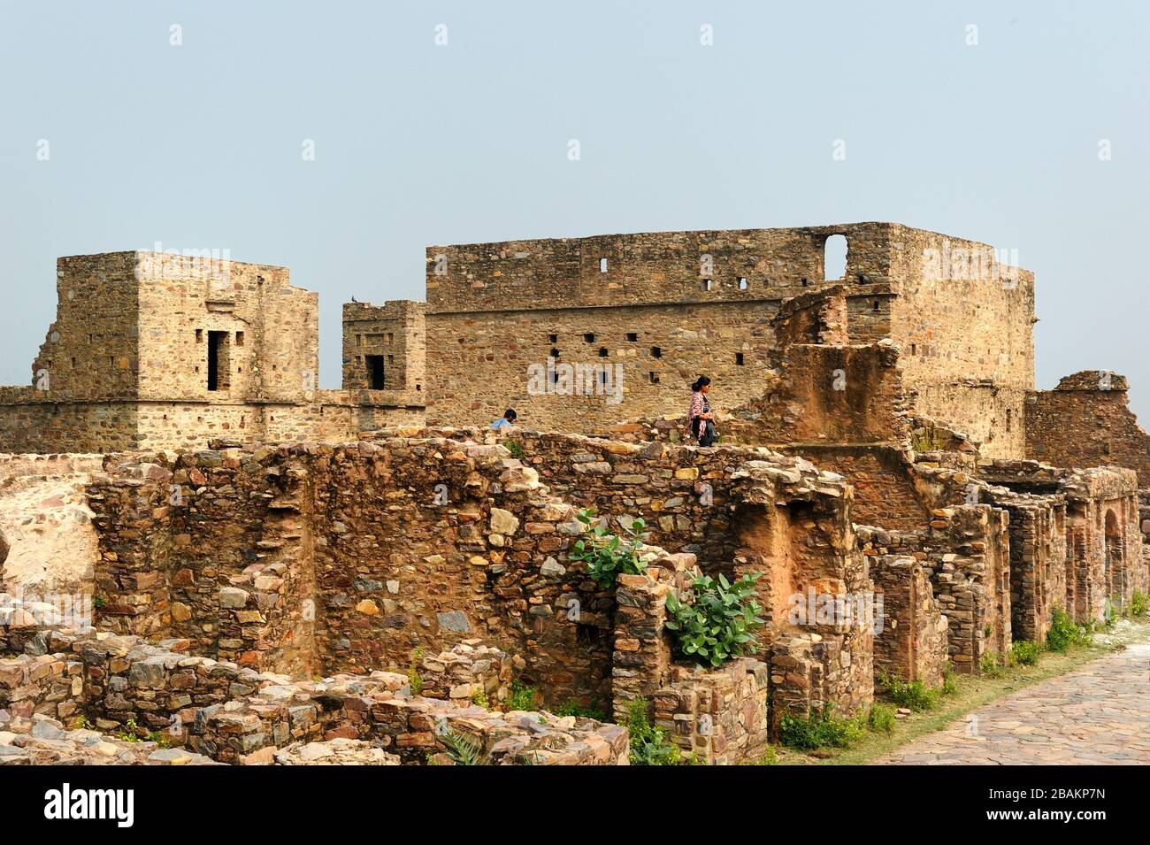 Vanaasherya, India - 12th November 2019:The ruined Fort of Bhan Garh ...