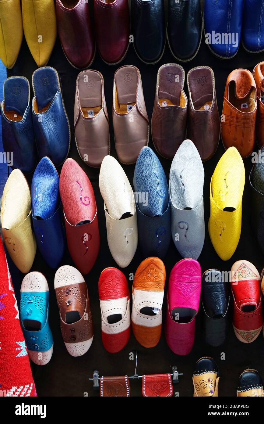 Traditional moroccan babouche, Kasbah, Chefchaouen, the blue pearl ...