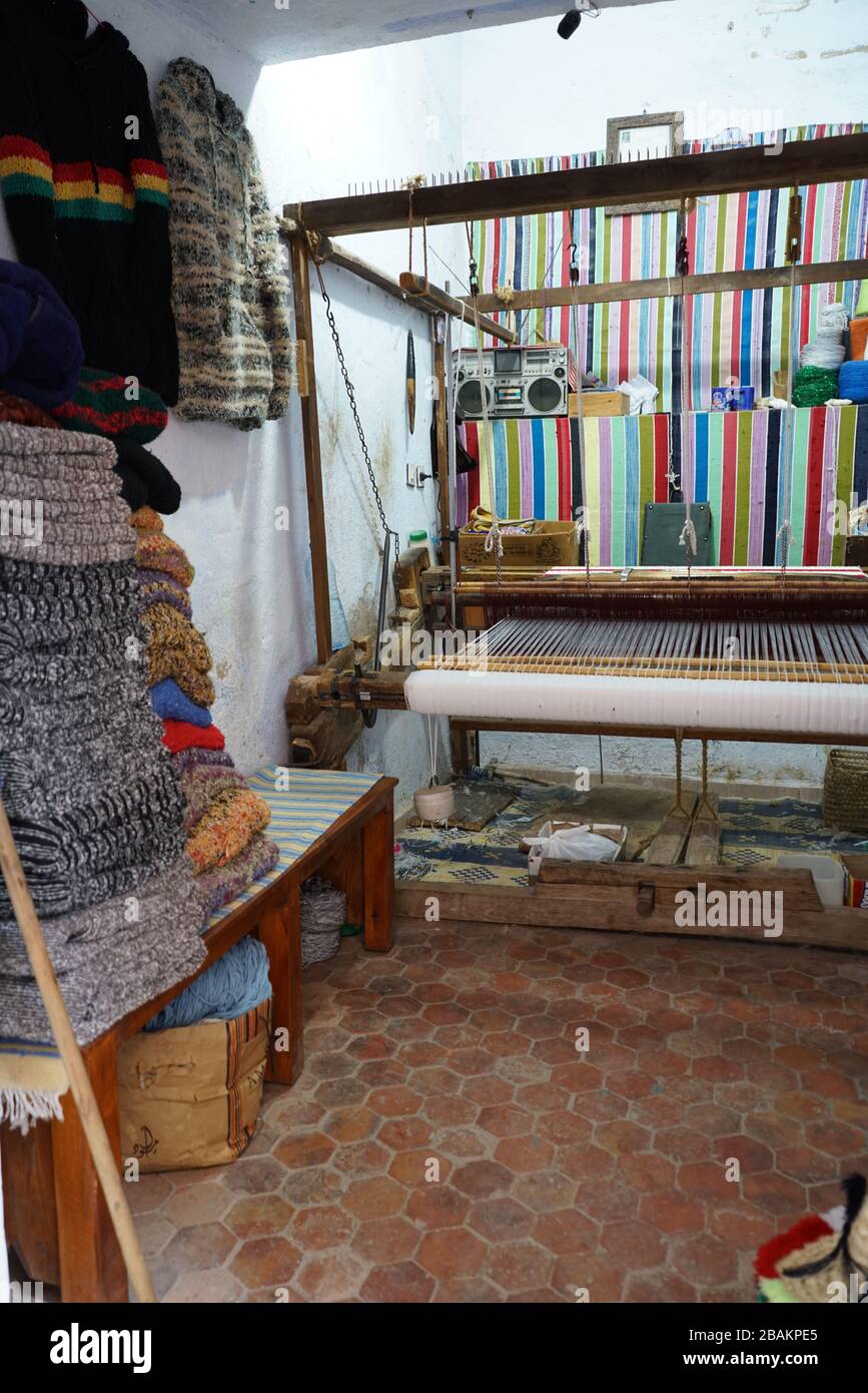 Moroccan textile shop, Kasbah, Chefchaouen, the blue pearl, village ...