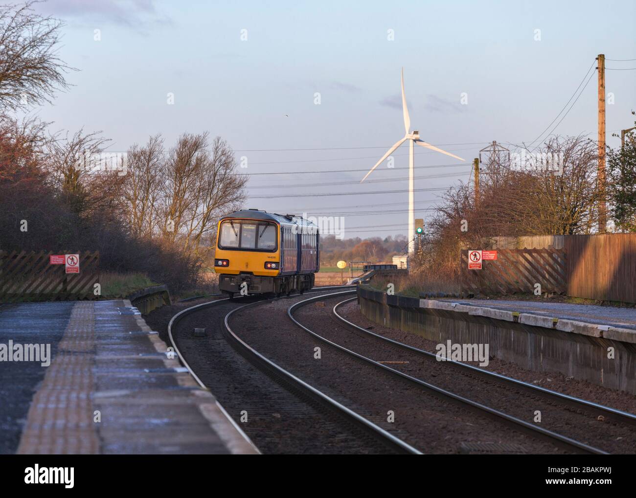 Northern trains class 144 pacer train 144011 departing from Althorpe ...