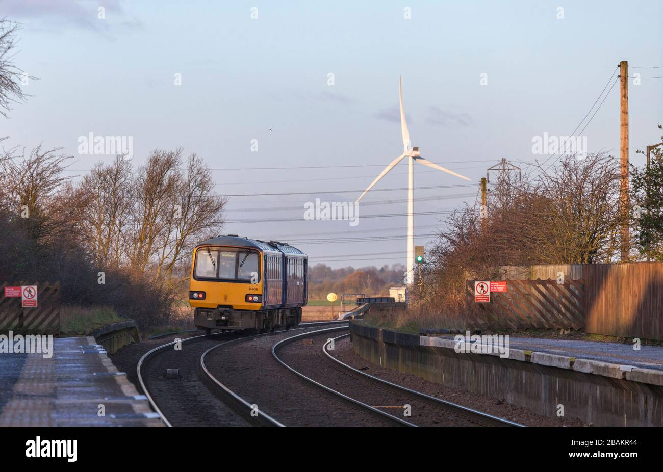 Northern trains class 144 pacer train 144011 departing from Althorpe ...
