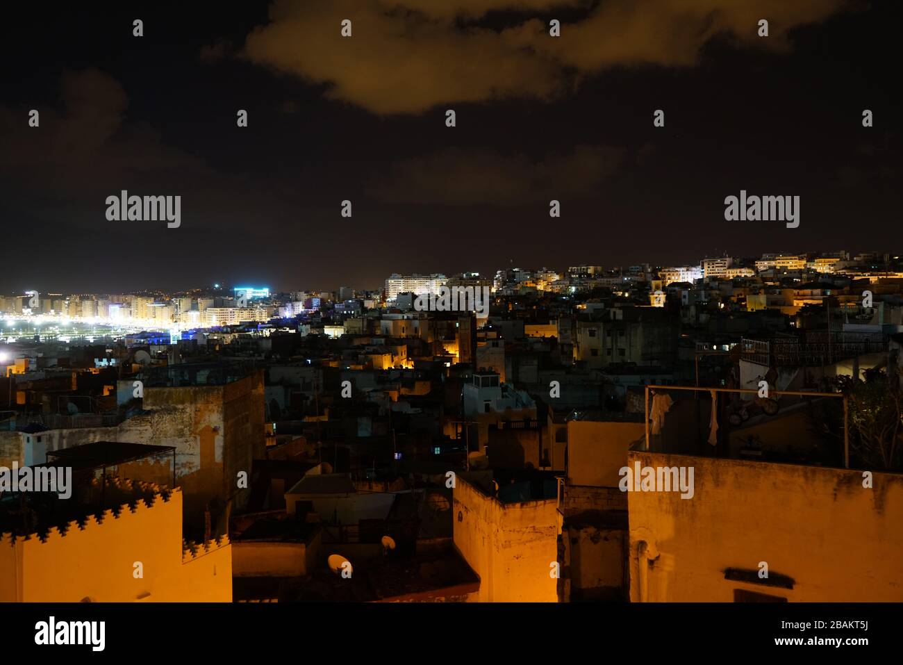 View of Tangier from the Medina at sunset, Tangier, Morocco, North ...