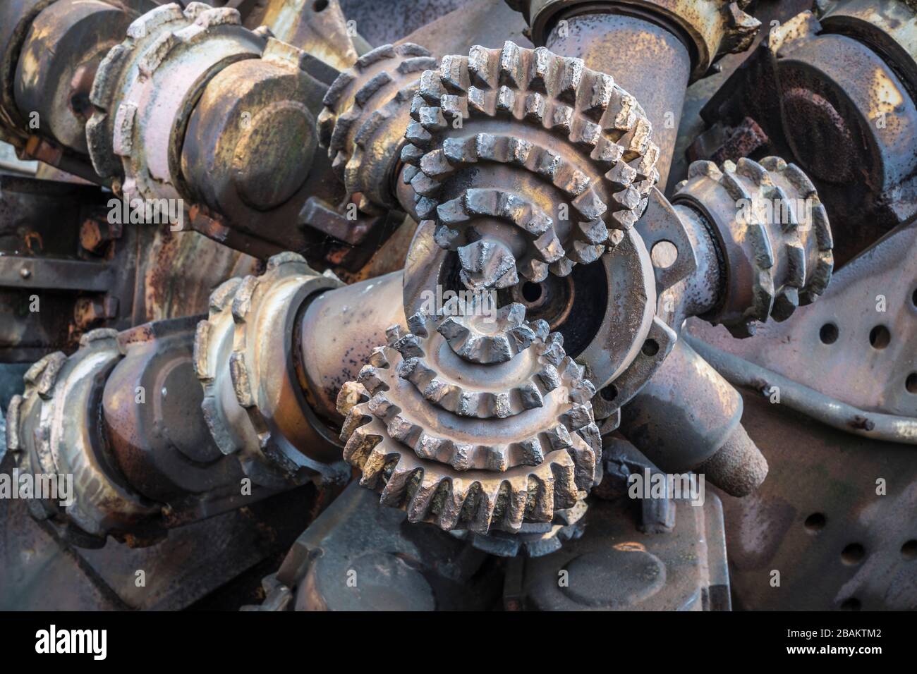 Drilling tool in a old coal mine Stock Photo - Alamy
