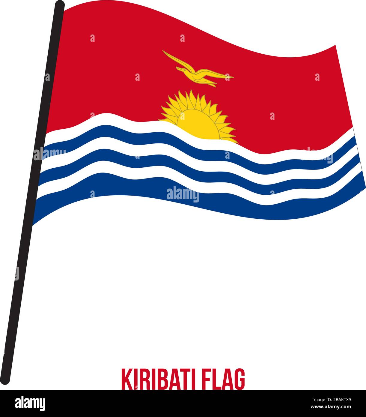 Kiribati Flag Waving Vector Illustration on White Background. Kiribati ...