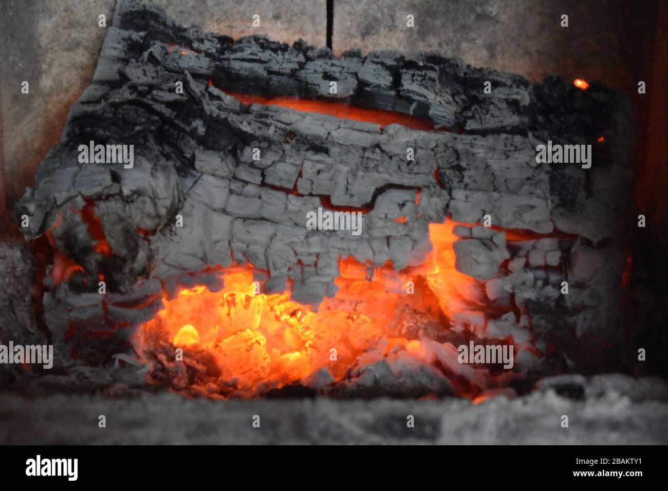 Wood Burning in Fire Place Stock Photo - Alamy