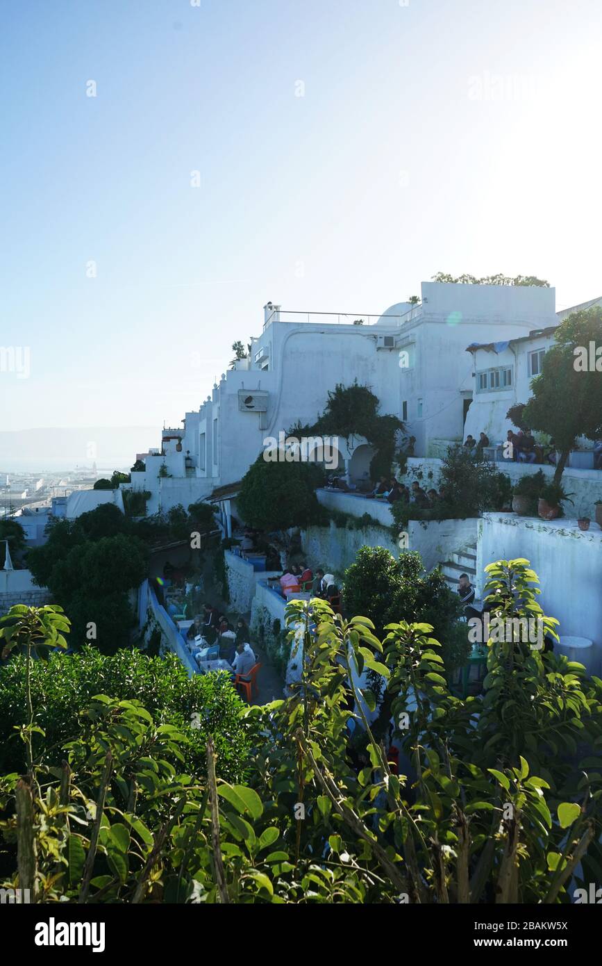 Cafe Hafa, restaurant bar, Rue Mohammed Tazi, Tangier, Morocco, North ...