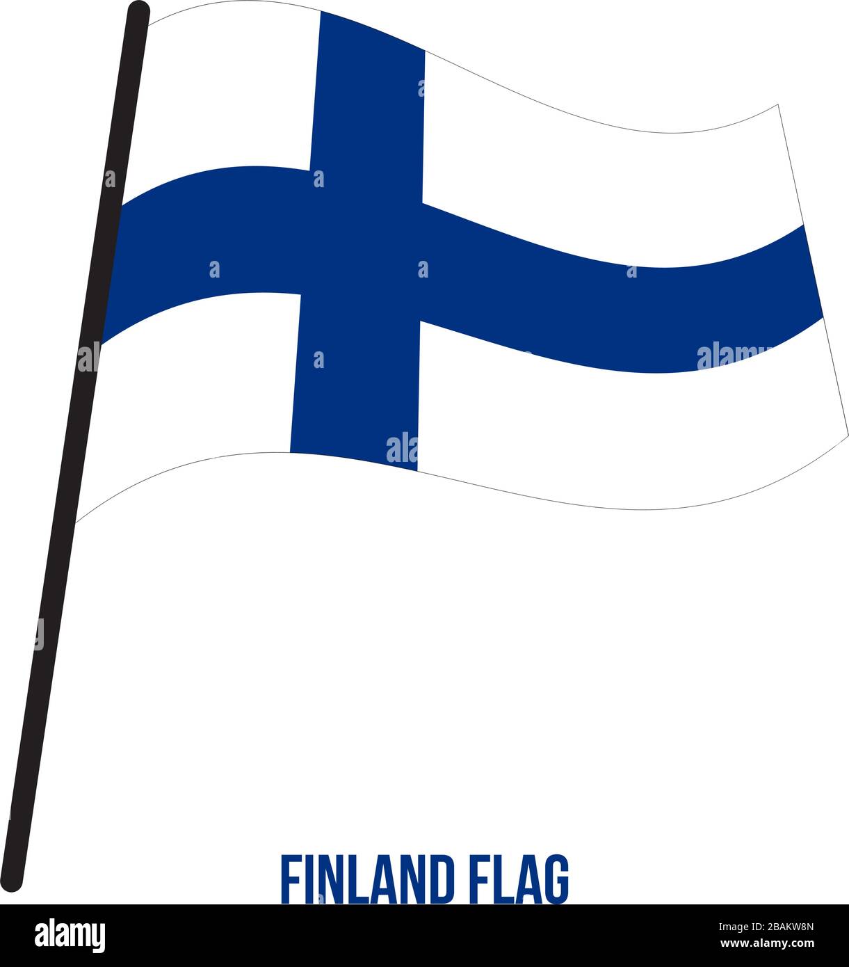 Finland Flag Waving Vector Illustration On White Background Finland