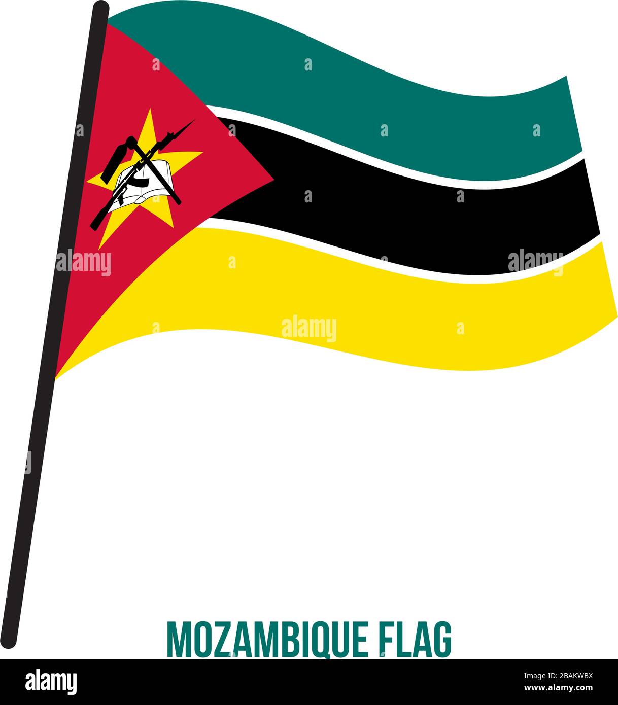 Mozambique flag waving Stock Vector Images - Alamy