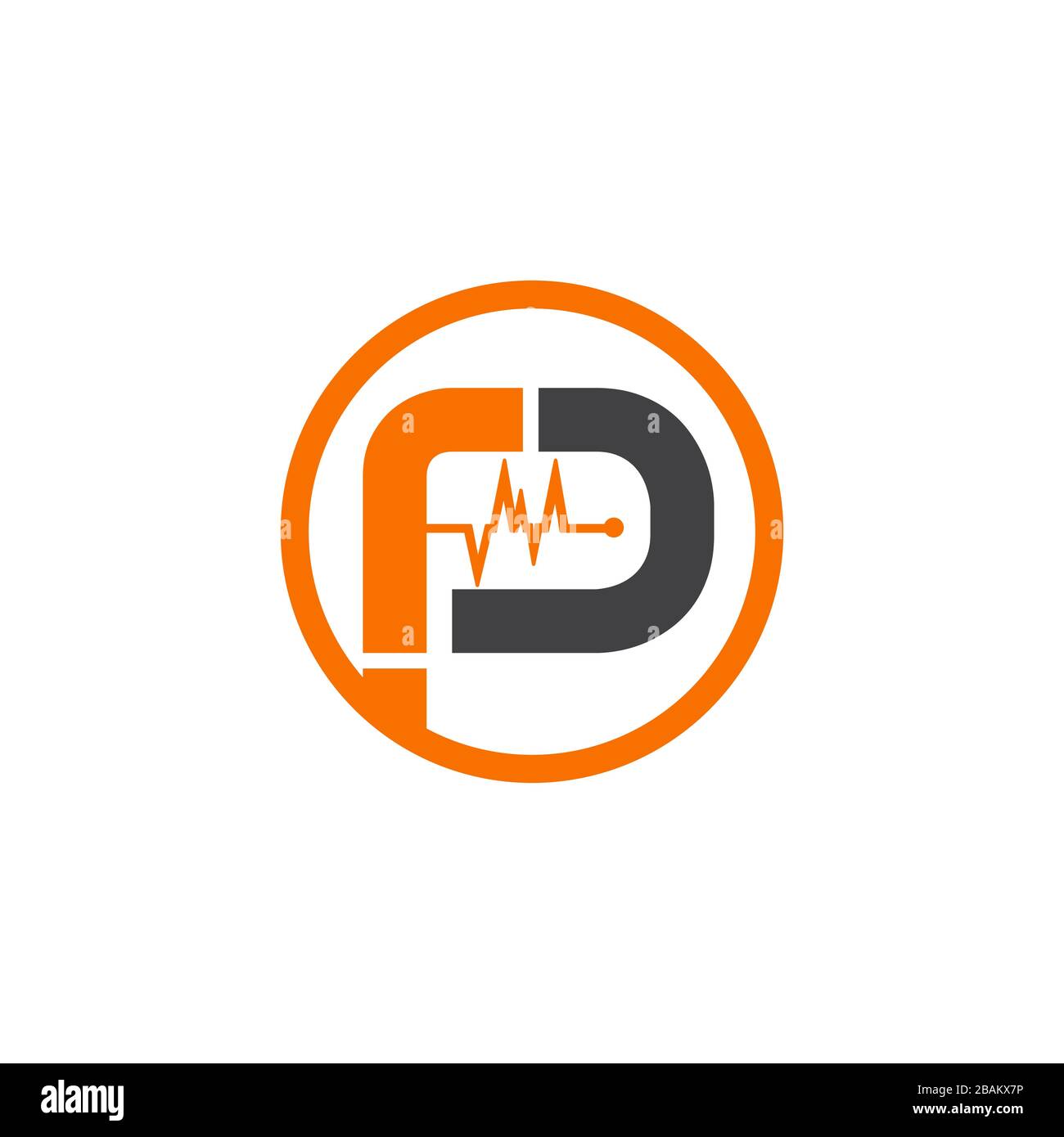 Modern design letter DR with graphic plus on the white background ...