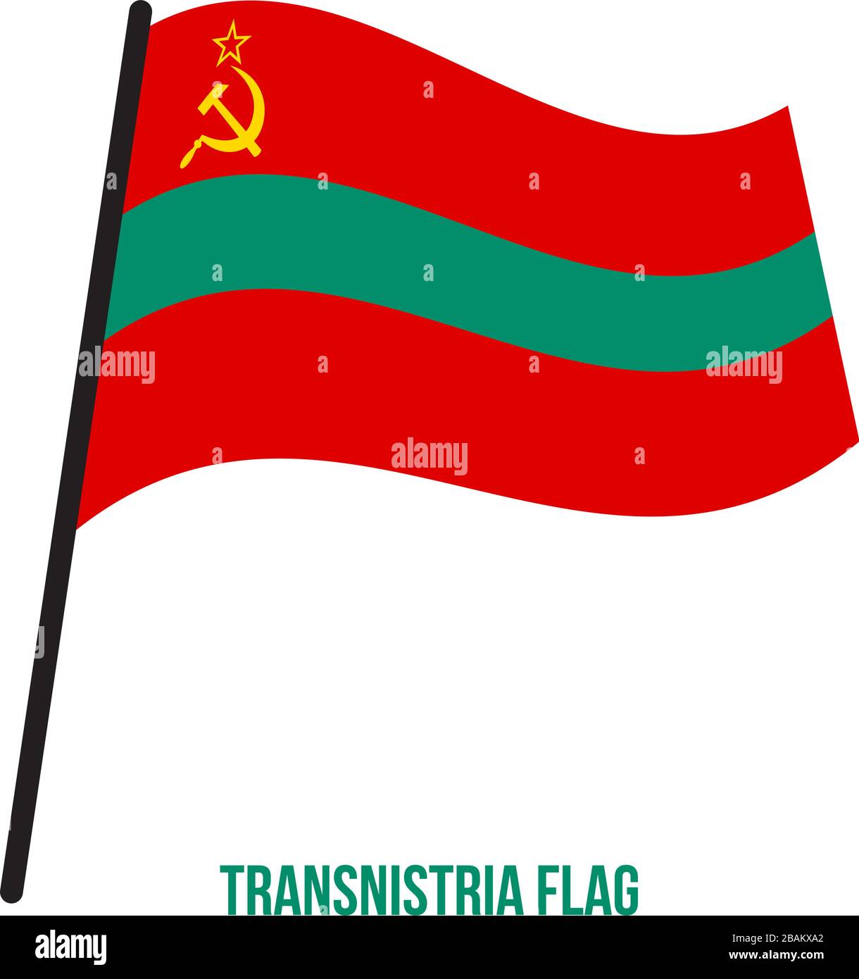 Transnistria Flag Waving Vector Illustration on White Background ...