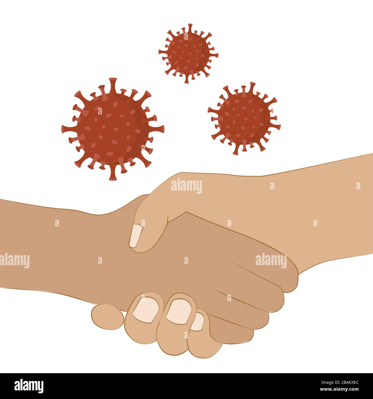 virus transmission by shaking hands vector illustration EPS10 Stock ...