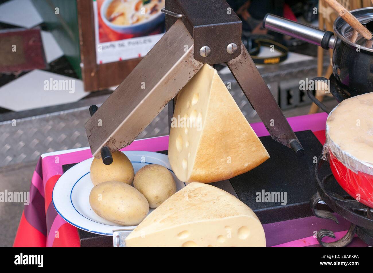 raclette cheese and potatoes Stock Photo - Alamy