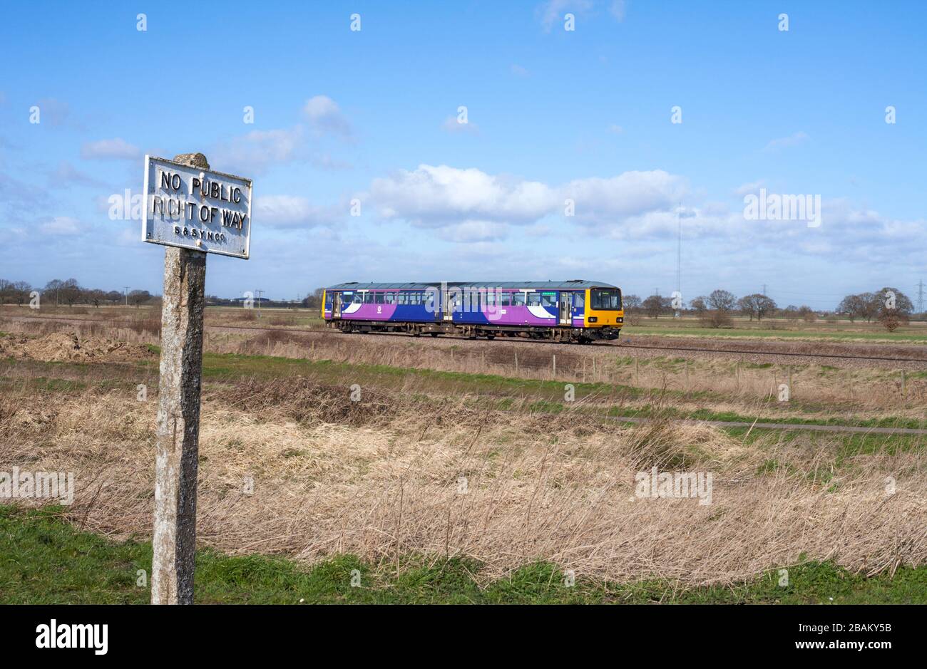 Northern rail class 144 pacer train 144011 passing Mauds Bridge ...
