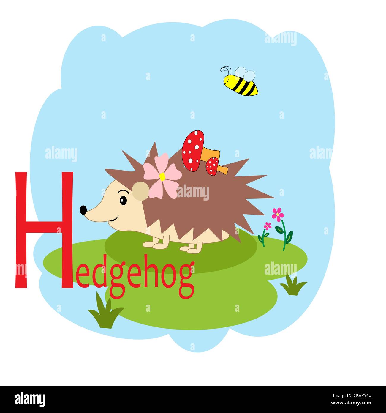 H word for hedgehog animal alphabet illustration Stock Vector Image ...