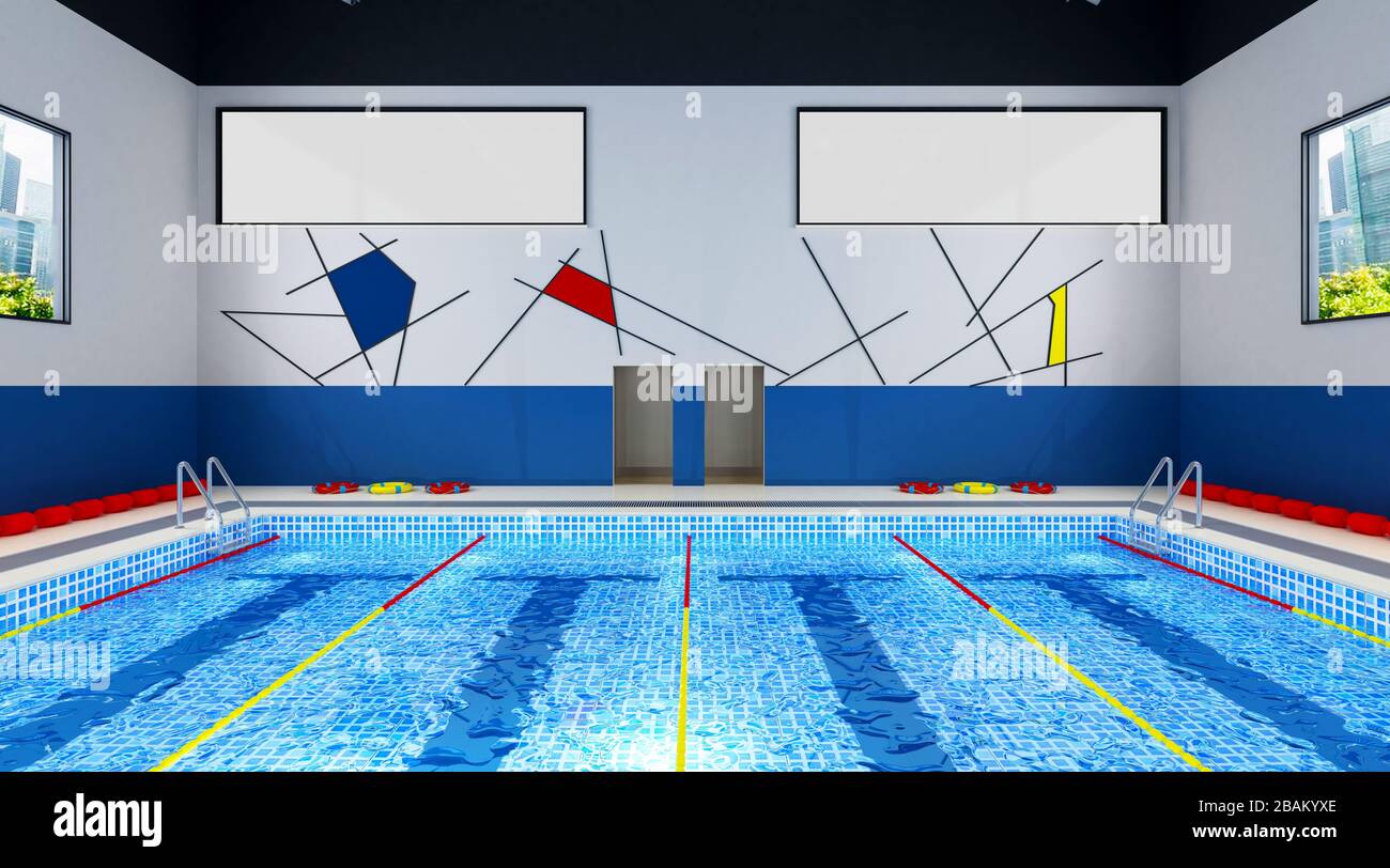 3d render of swimming pool Stock Photo - Alamy