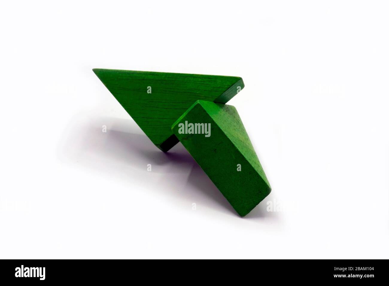Twisted colorful building blocks made of wood.. Abstract mobile ...