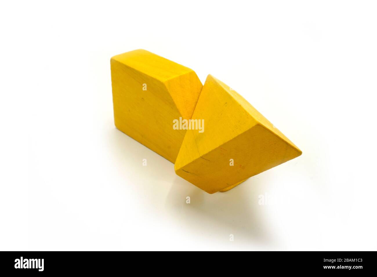 Twisted colorful building blocks made of wood.. Abstract mobile ...