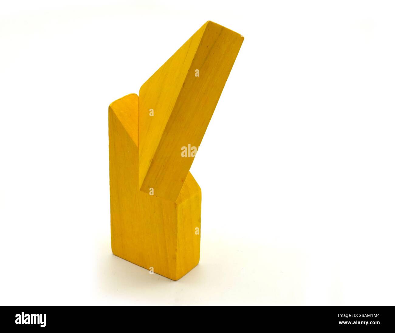 Twisted colorful building blocks made of wood.. Abstract mobile ...
