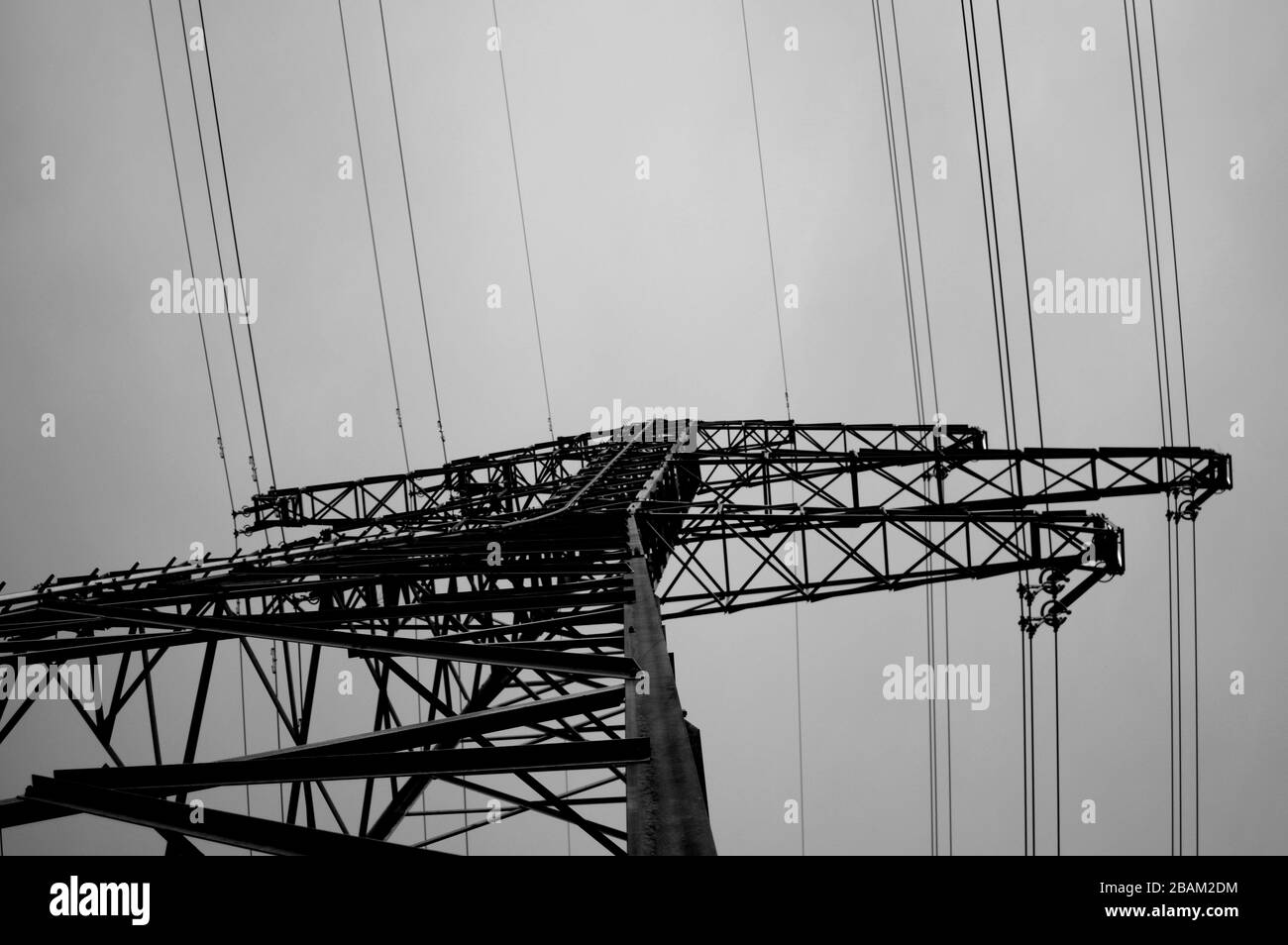 High-voltage power transmission tower. Power line Stock Photo - Alamy