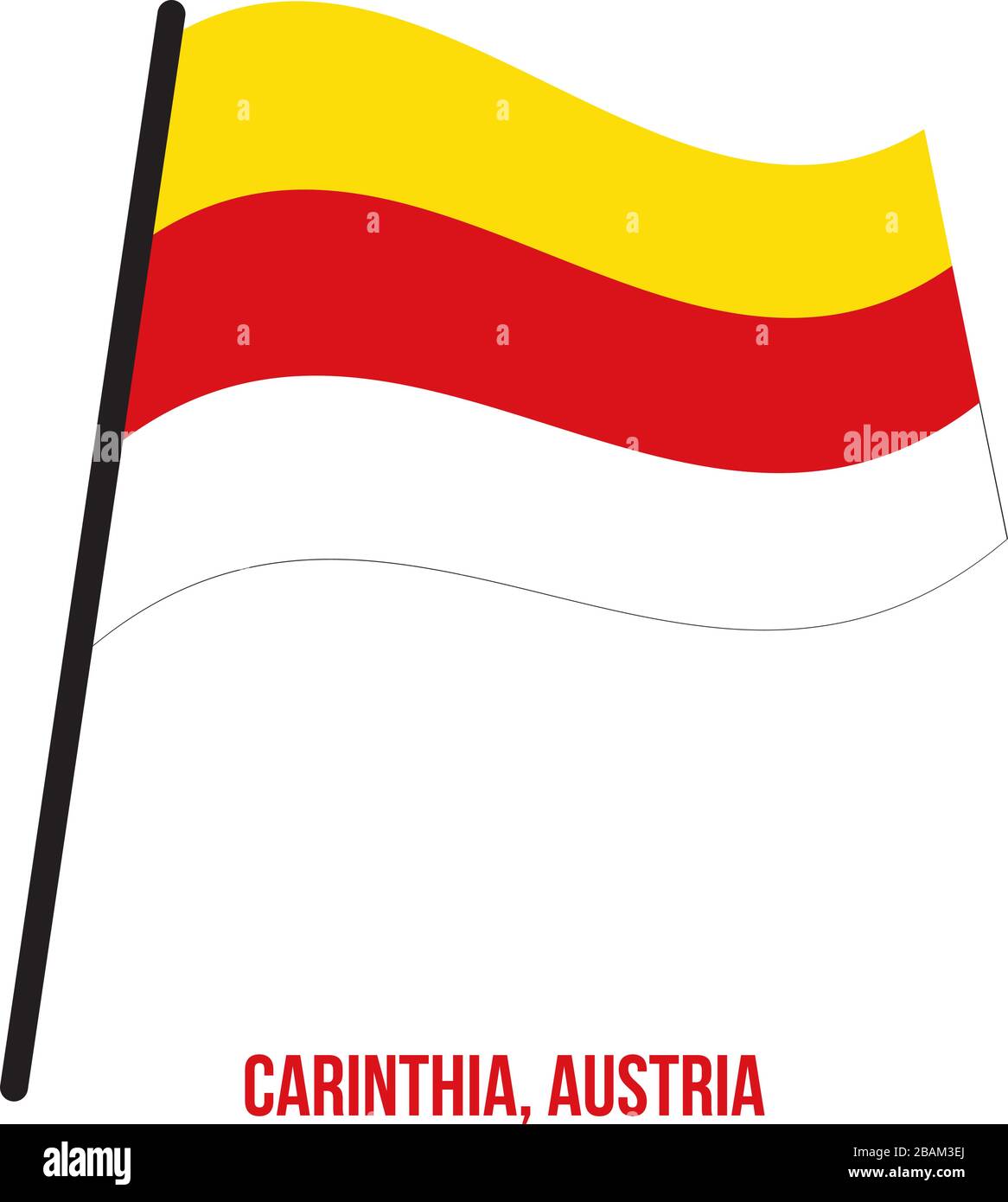 Carinthia Flag Waving Vector Illustration on White Background. States ...
