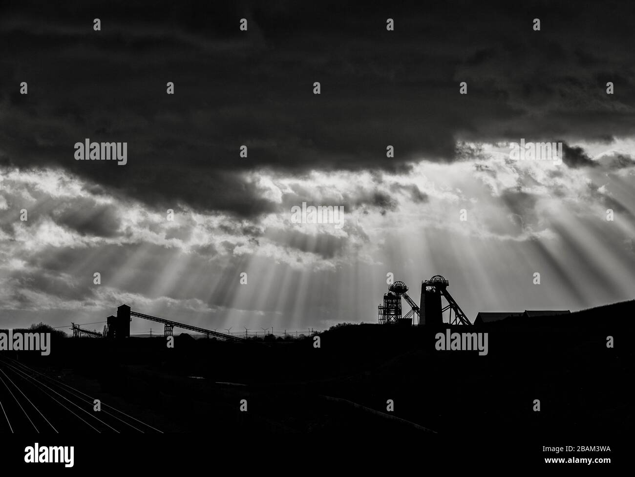 the closed Hatfield main colliery in the Yorkshire coalfield Stock ...