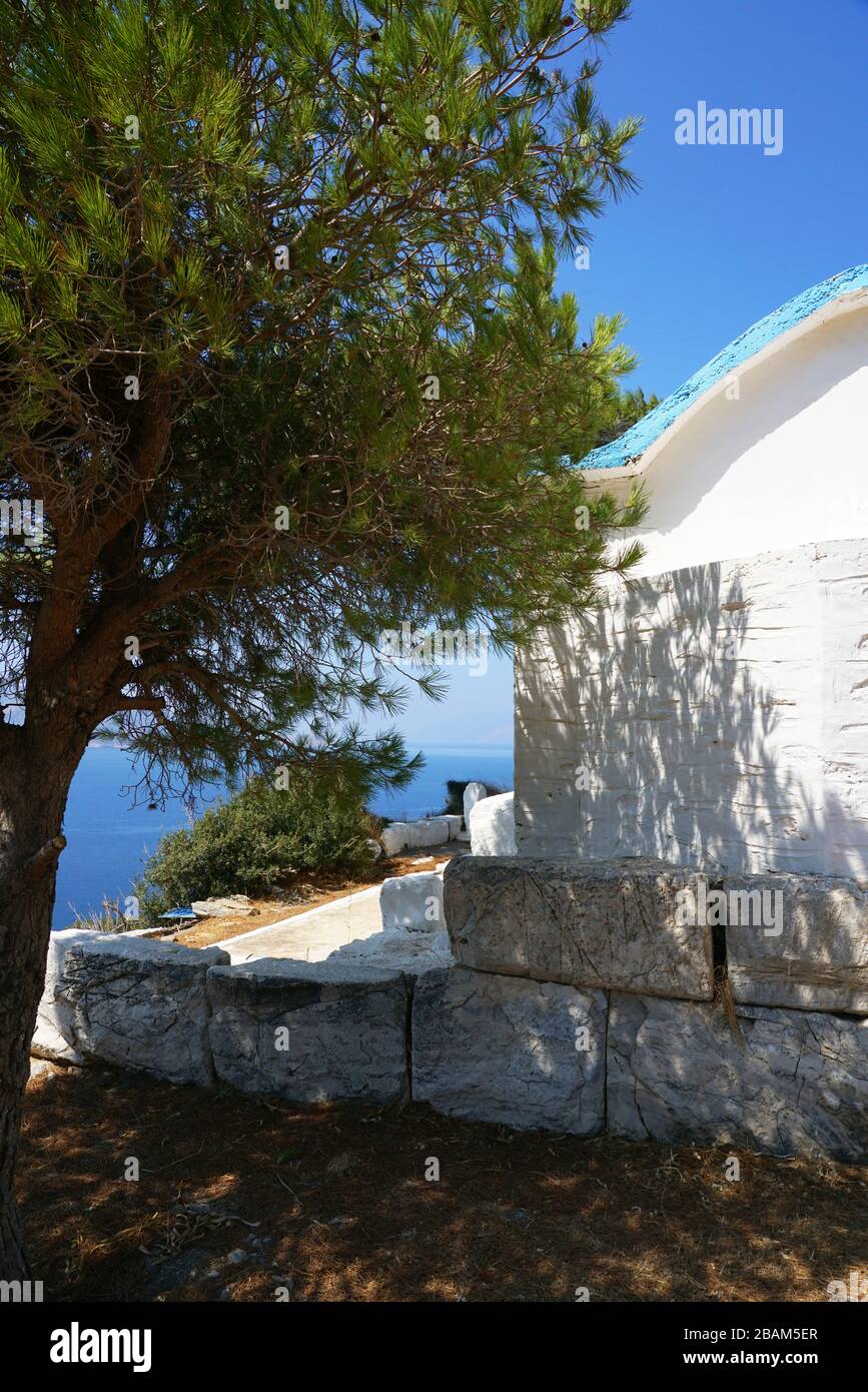 The Greek Orthodox cemetery of Chrisomilias, Fourni island, Dodecanese ...