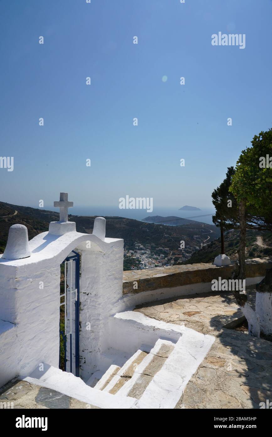 Panagiá church, Fourni island, Dodecanese, Greece, Europe Stock Photo ...