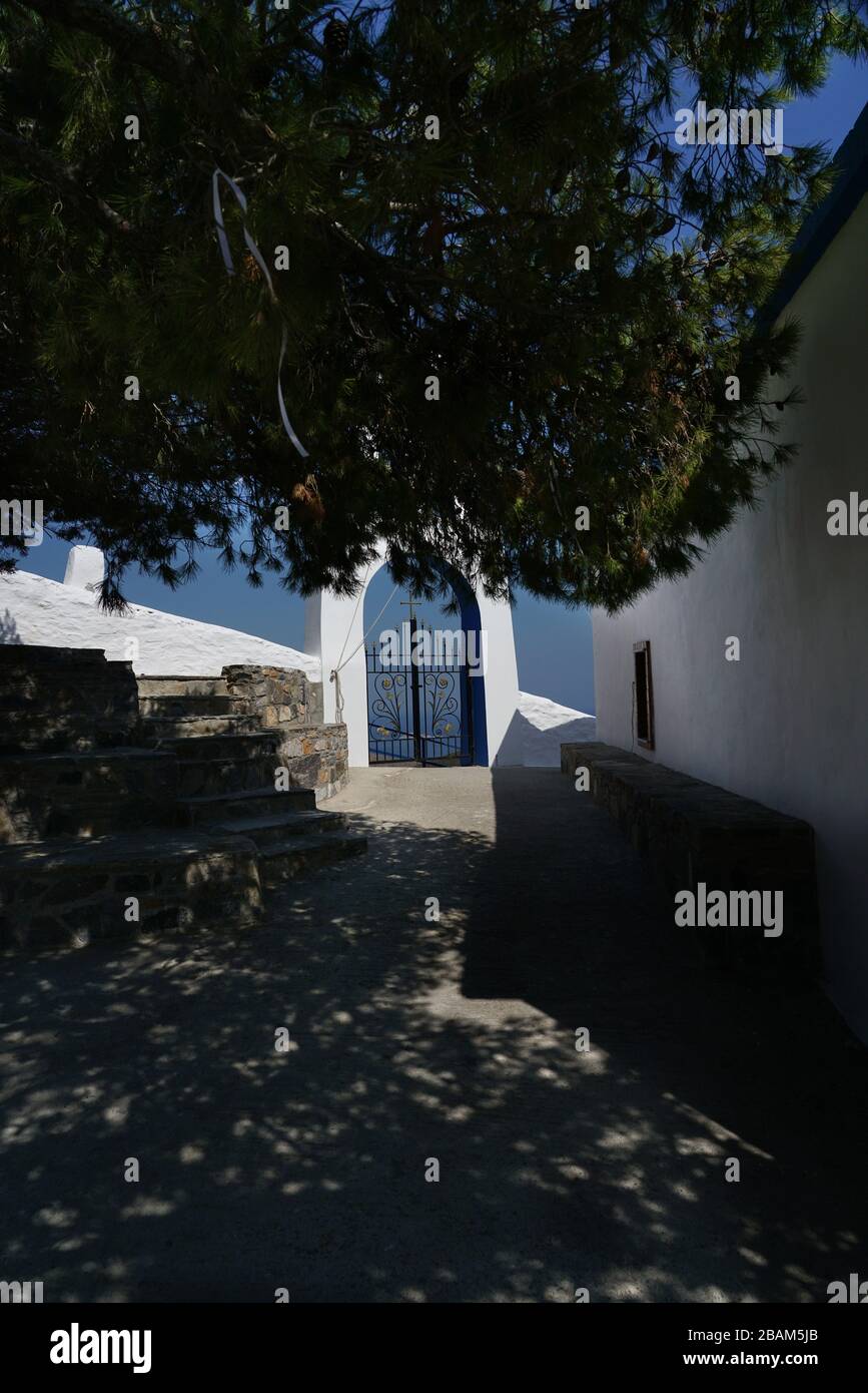 Panagiá church, Fourni island, Dodecanese, Greece, Europe Stock Photo ...