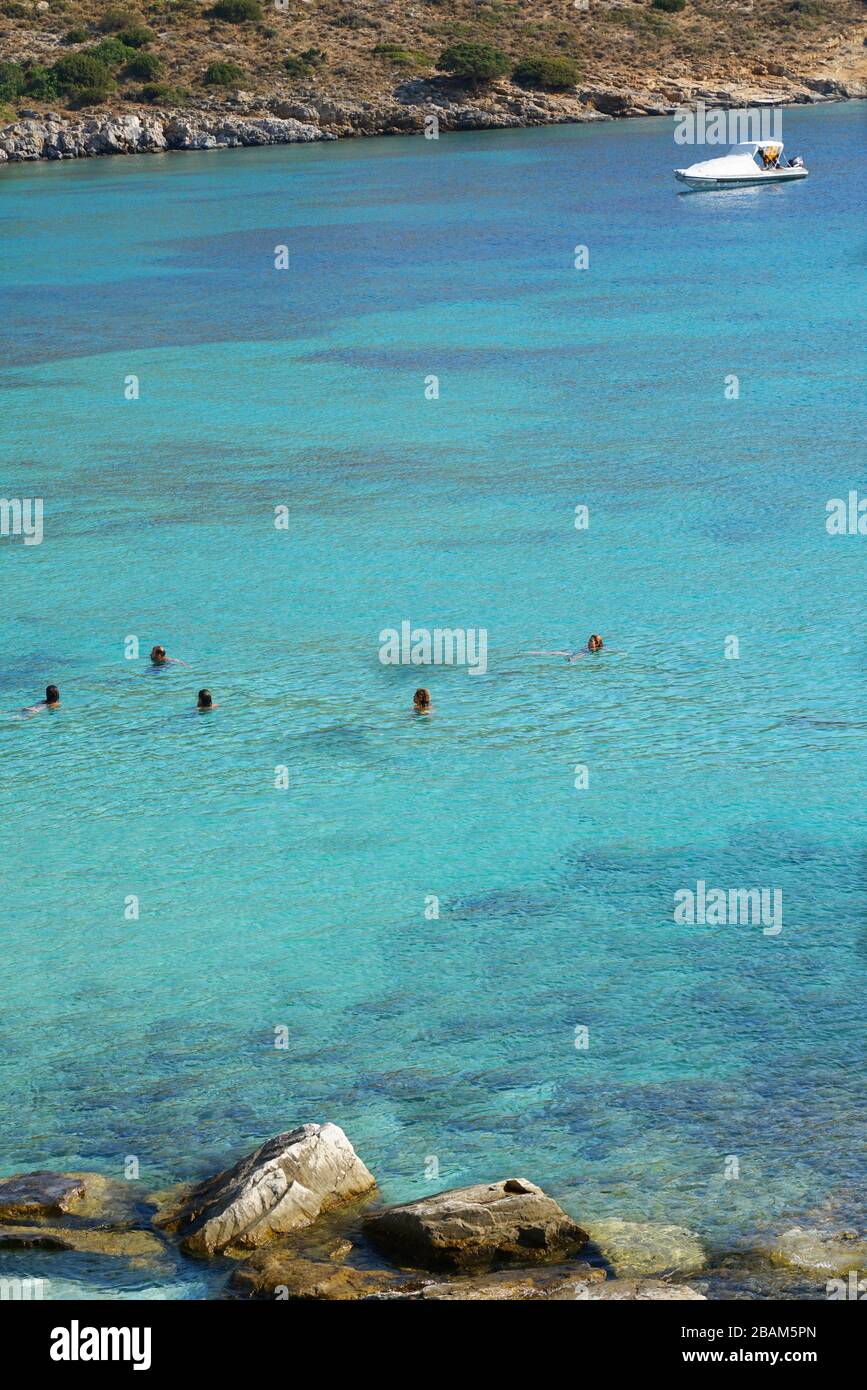 Petrokopio beach, Fourni island, Dodecanese, Greece, Europe Stock Photo ...