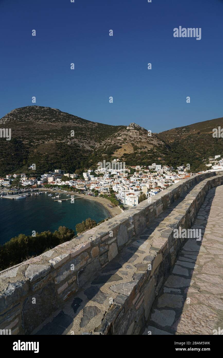 Cityscape of Kombos, Fourni island, Dodecanese, Greece, Europe Stock ...