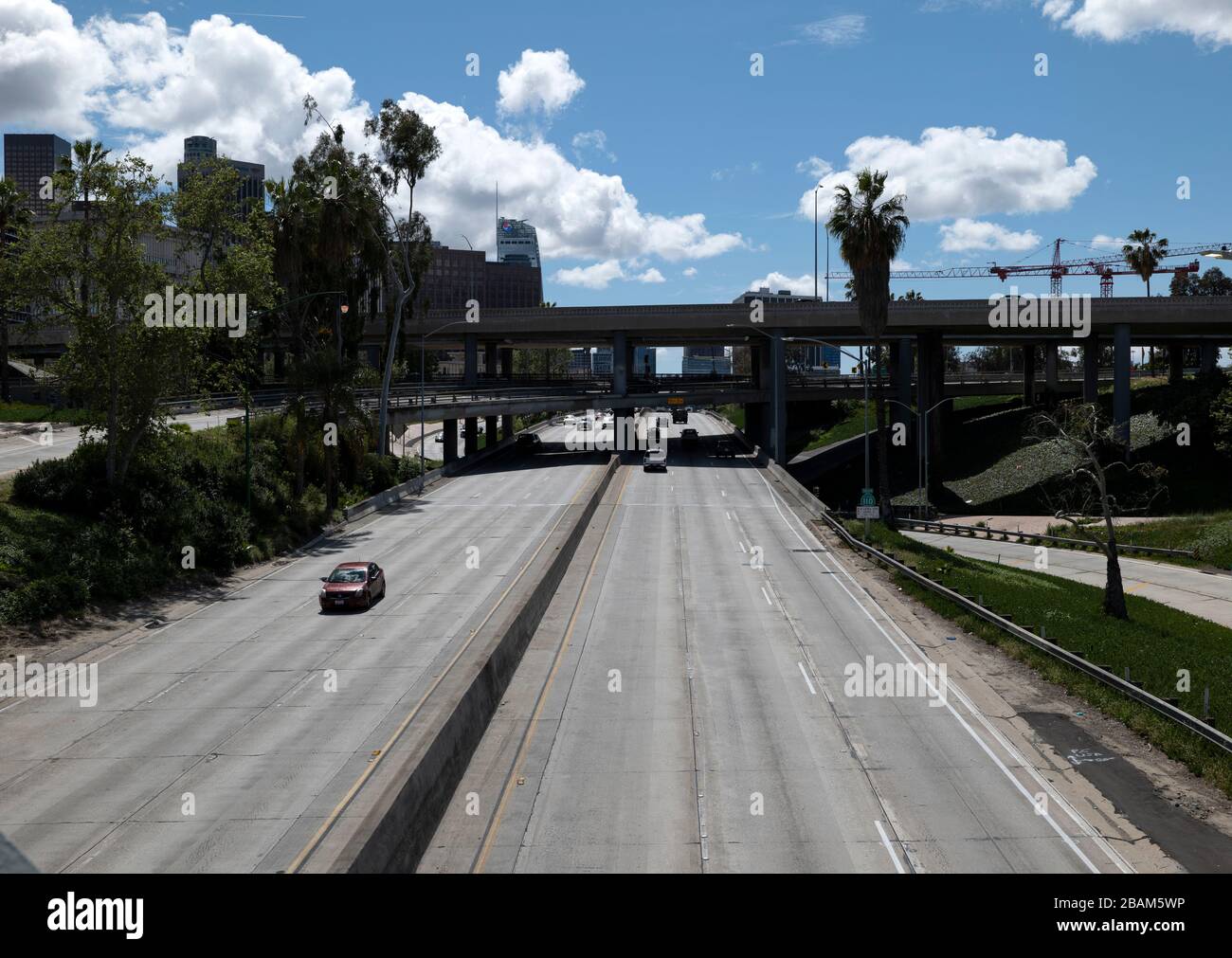 Los Angeles, CA/USA - March 25, 2020: The Famous Stack interchange of ...